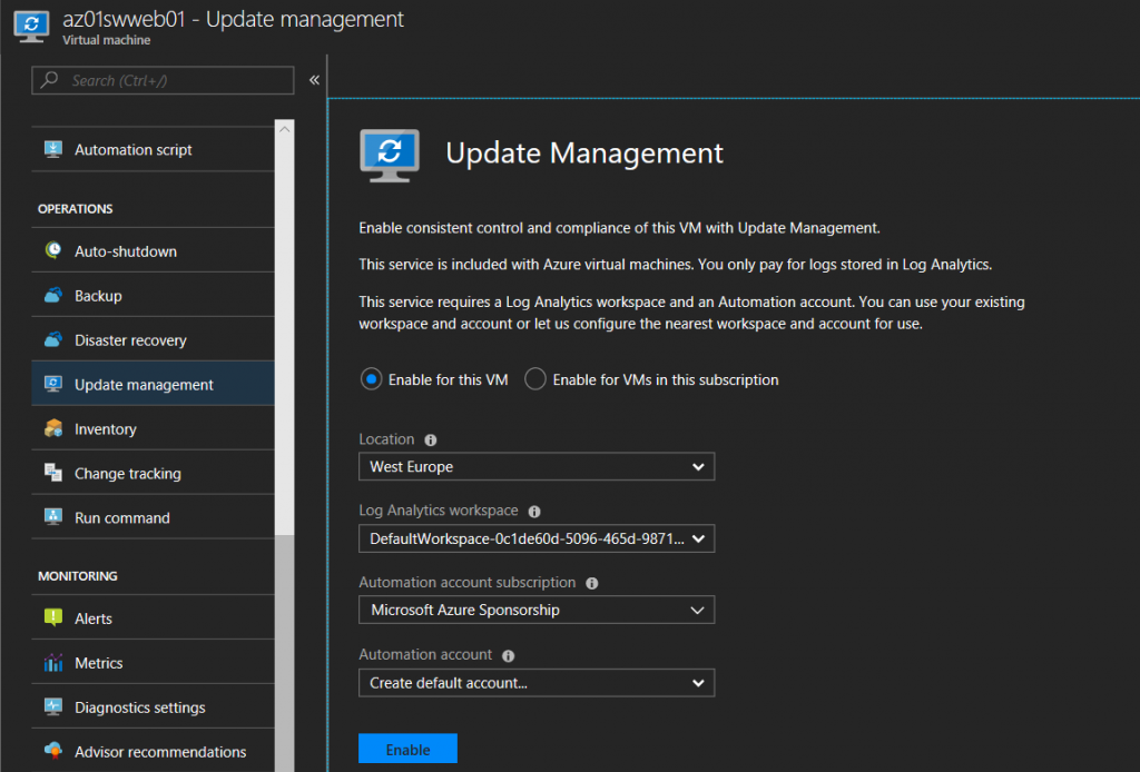 Silvio Di Benedetto - Microsoft Azure: implement Update Management
