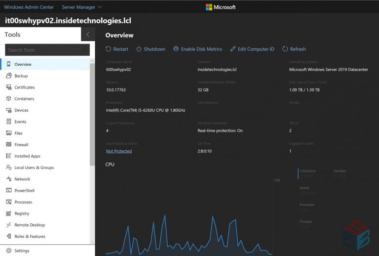 Silvio Di Benedetto - Windows Admin Center 1812 Preview